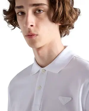 Prada Piqué Polo Shirt - White