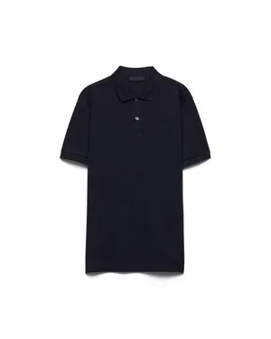 Prada Piqué Polo Hirt - Blue