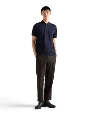 Prada Piqué Polo Hirt - Blue