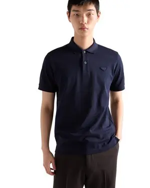 Prada Piqué Polo Hirt - Blue
