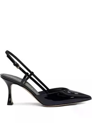 NINALILOU 70mm Mya Slingback Patent-leather Pumps - Black