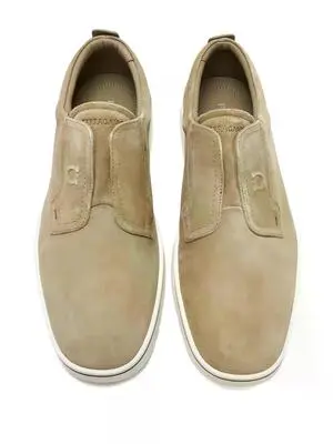 FERRAGAMO Elastic-panel Suede Loafers