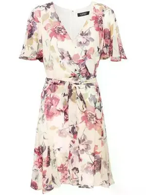 Ralph Lauren Floral-print Wrap Dress - Neutrals