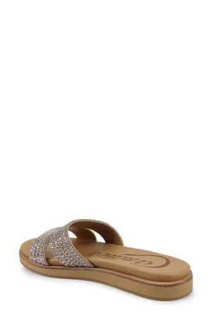 CANDIE'S Slide Sandal - Nude Suede
