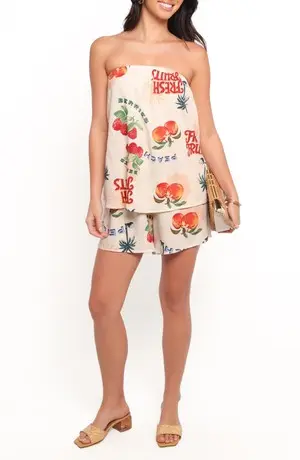 PETAL & PUP Karlen Strapless Romper - Tutti Frutti