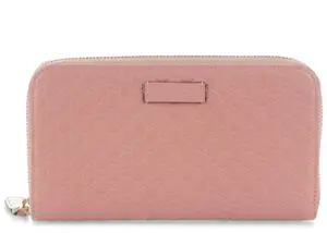 Gucci Zip Around Wallet Microssima - Pink