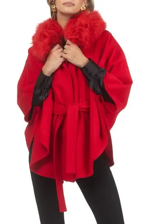 Gorski Wool Belted Cape