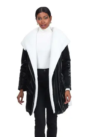 Gorski Quilted Parka With Shearling Trim