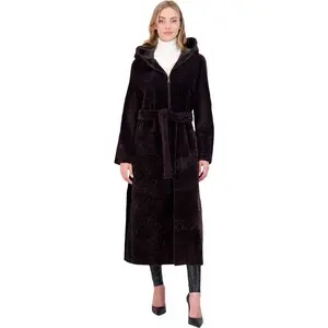 Gorski Reversible Genuine Shearling Parka - Brown/brown