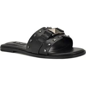 Nine West Griyen Studded Slide Sandal - Black 002