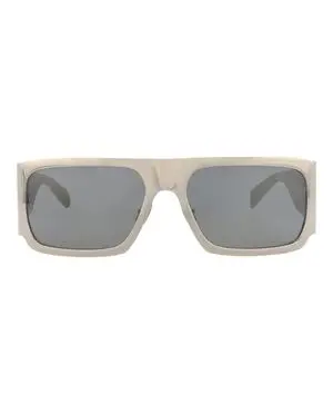 Saint Laurent Square Frame Metal Sunglasses - Silver Silver Silver (sl635/30014741/002)