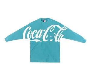 Kith X Cocacola Quinn Long Sleeve Tee Shirt Aqua