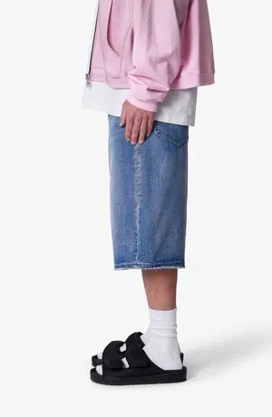 Mnml Ultra Baggy Denim Shorts - Medium Blue