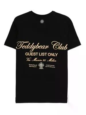 Philipp Plein Teddy-bear-print Cotton T-shirt - Black