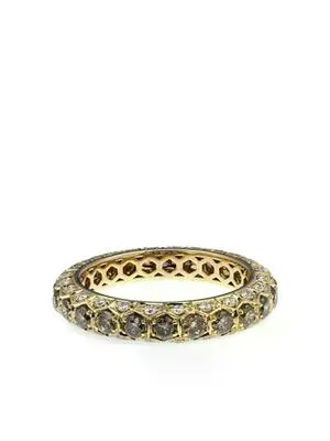 LILY GABRIELLA 18k Yellow Hex Eternity Diamond Ring - Gold