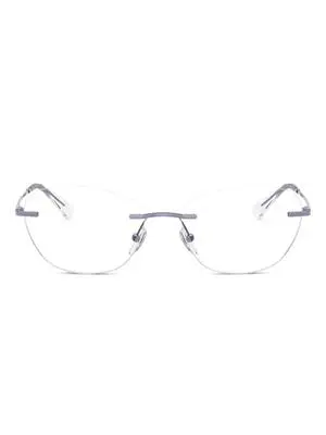 Emporio Armani Cat-eye Frame Glasses - Silver