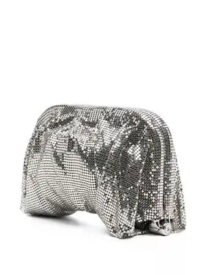 Benedetta Bruzziches Mini Chain-strap Clutch Bag - Silver