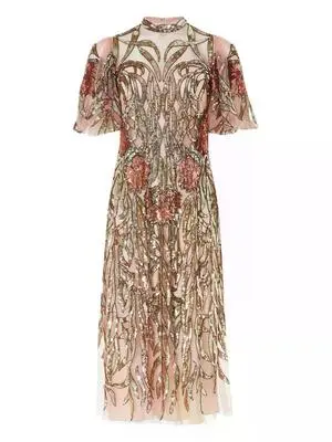 TEMPERLEY LONDON Suzani Sequin-embellished Midi Dress - Rosewater