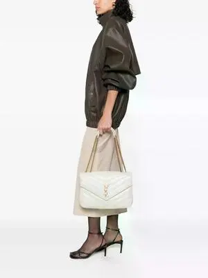 Saint Laurent Large Loulou Shoulder Bag - Neutrals