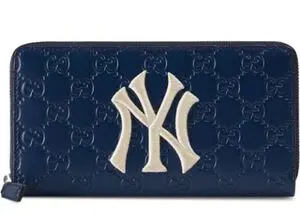 Gucci Zip Around Wallet Ny Yankees Patch