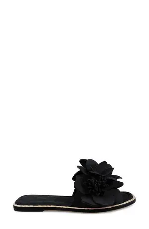ARTISAN CRAFTED BY ZIGI Aurra Floral Slide Sandal - Black