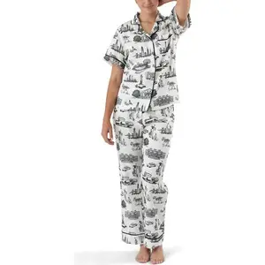 KATIE KIME Printed Pants Set Black