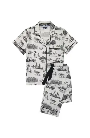 KATIE KIME Printed Pants Set - Black