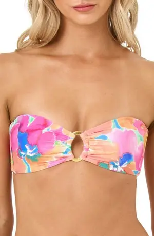 L*Space Jasper Bandeau Bikini Top - Flower Play