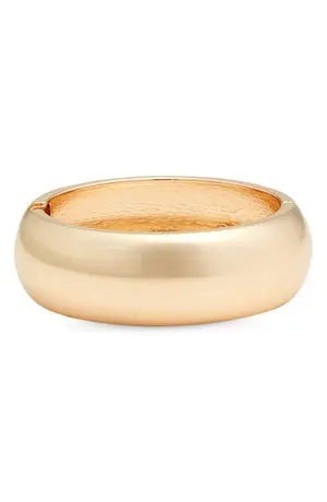 OPEN EDIT Round Hinged Bangle - Gold