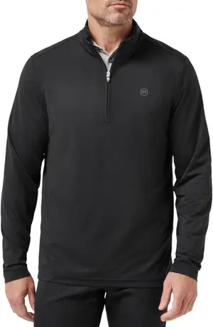 Travis Mathew Quarter Zip Pullover - Black