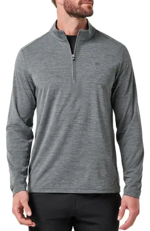 Travis Mathew Quarter Zip Pullover Heather Grey