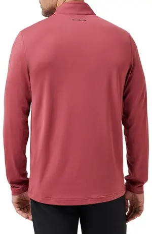 Travis Mathew Quarter Zip Pullover - Roan Rouge