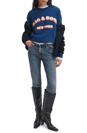 Rag & Bone Oversized Logo Graphic Sweatshirt