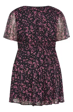 City Chic Carrie Print Mini Dress