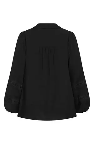 City Chic Deanna Lace Trim Shirt