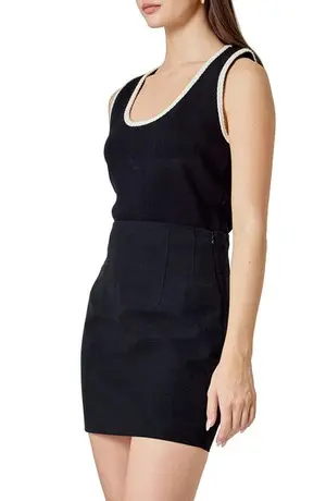 Endless Rose Braid Trim Knit Tank