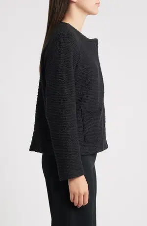 Eileen Fisher Textured Organic Cotton Jacket