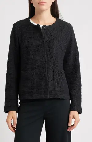 Eileen Fisher Textured Organic Cotton Jacket