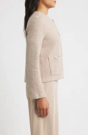 Eileen Fisher Textured Organic Cotton Jacket
