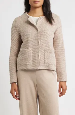 Eileen Fisher Textured Organic Cotton Jacket