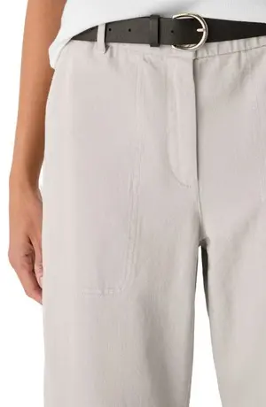 Eileen Fisher Organic Cotton Ankle Barrel Leg Pants
