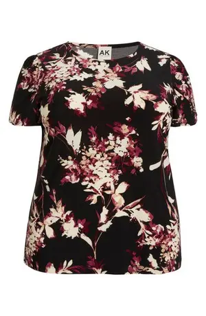 Anne Klein Printed Short Sleeve Top