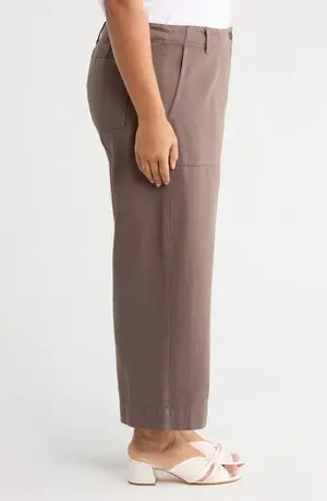 Eileen Fisher Organic Cotton Crop Wide-leg Pants