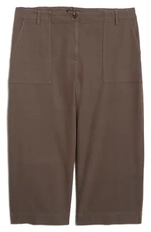 Eileen Fisher Organic Cotton Crop Wide-leg Pants