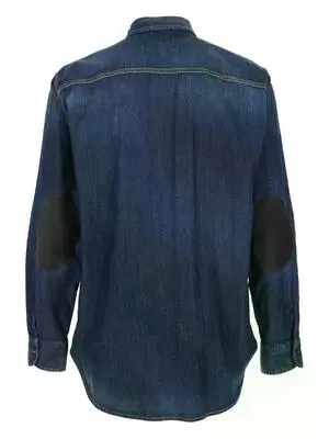 Dsquared2 Double-pockets Elbow-patched Denim Shirt