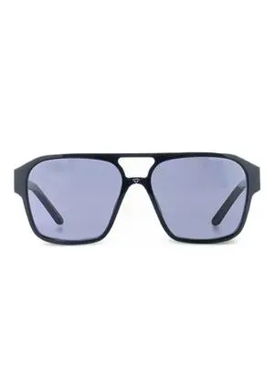 FACE.HIDE Double-bridge Rectangle Sunglasses - Black
