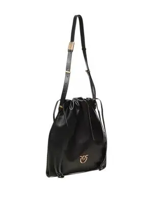 Pinko Drawstring Leather Shoulder Bag