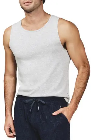 7 Diamonds 7 Diamonds Cotton & Modal Ribbed Tank Heather Grey