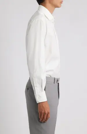 ETERNA Cover Modern Fit Non-iron Cotton Cover Shirt - Beige