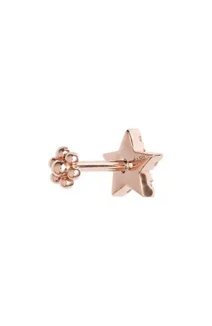 MARIA TASH Diamond Star Threaded Stud Earring - 18k Rose Gold/diamond